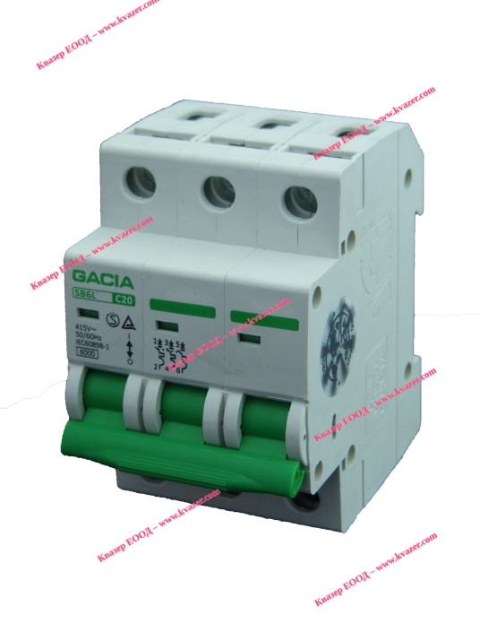 SB6L MCB C20A 3P | eмагазин на Квазер - Технически хипермаркет - Квазер