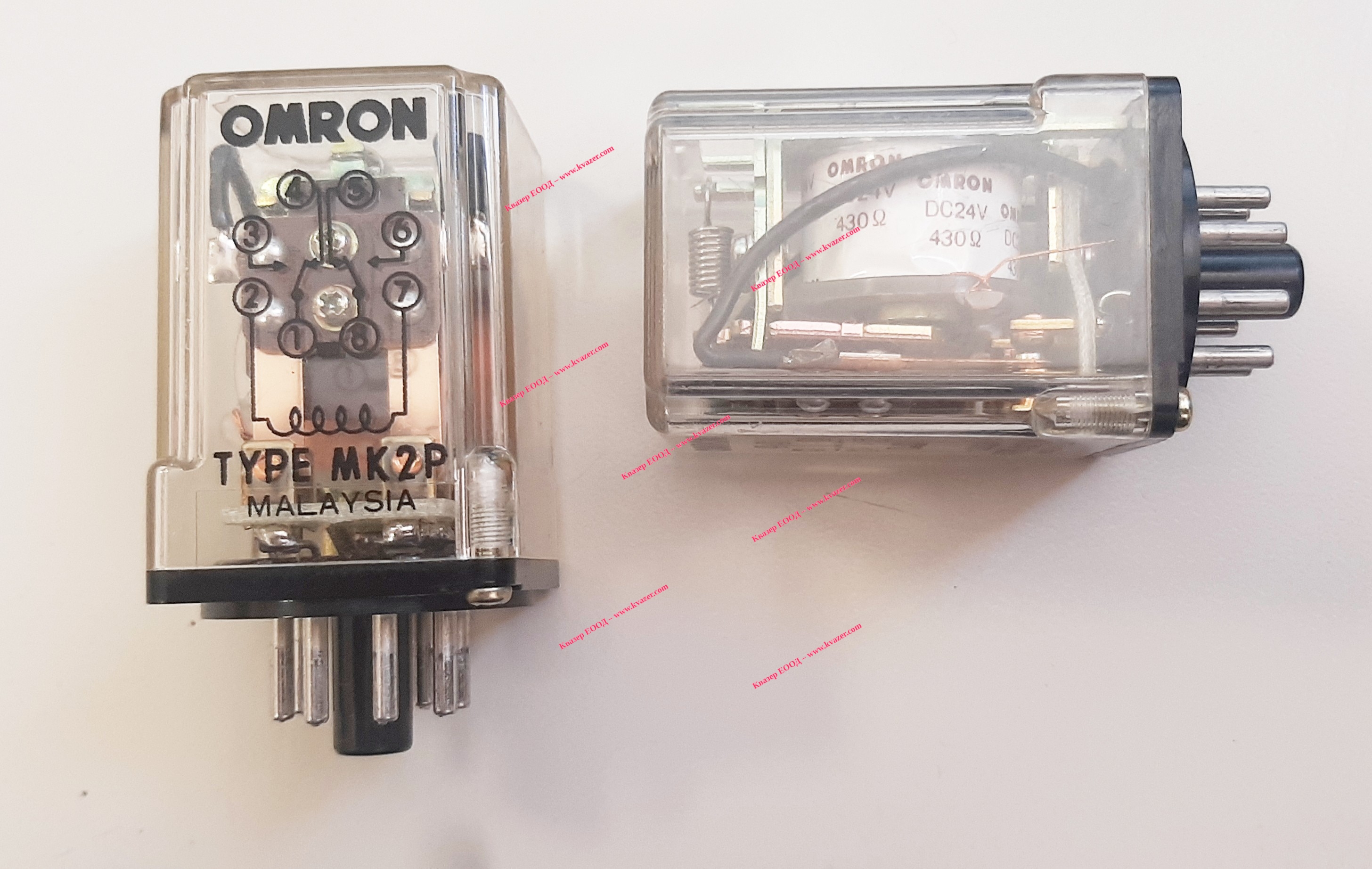 OMRON MK2P, бобина 110V DC, 2PDT 10A | eмагазин на Квазер - Технически ...